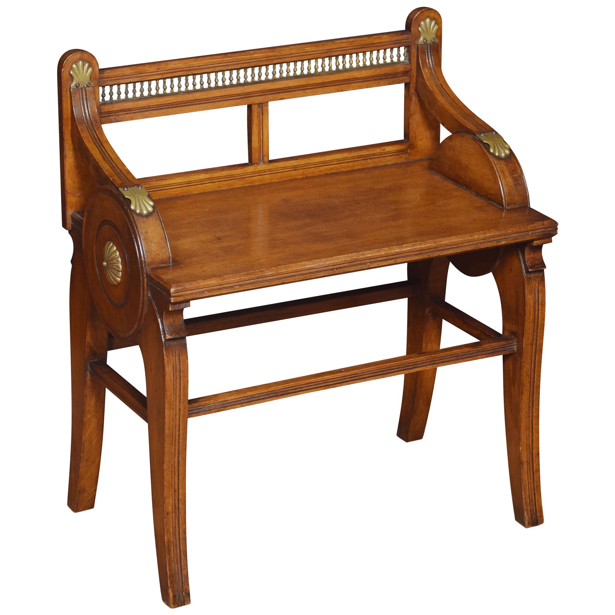 James Shoolbred and Co Oak Hall Stool at 1stDibs