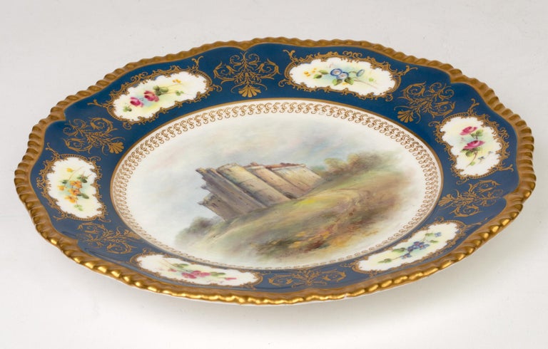 James Stinton Royal Worcester Castle of Doune Hand Painted Cabinet ...