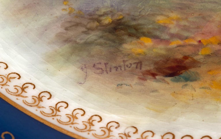 James Stinton Royal Worcester Castle of Doune Hand Painted Cabinet ...