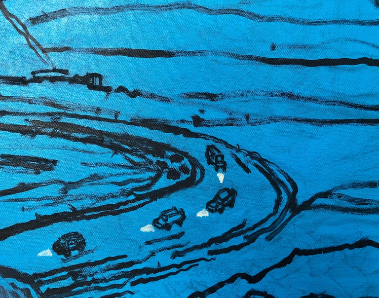 James Strombotne, Acrylic on Canvas Painting, Titled "Night Passage ...