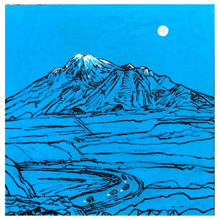 James Strombotne, Acrylic on Canvas Painting, Titled "Night Passage ...