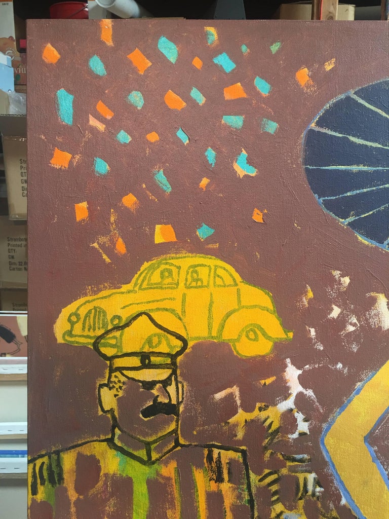 James Strombotne "Girl with Parasol" Acrylic on Canvas Painting 2014 at ...