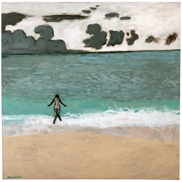 James Strombotne "Grace facing Fury” Acrylic on Canvas Painting For ...