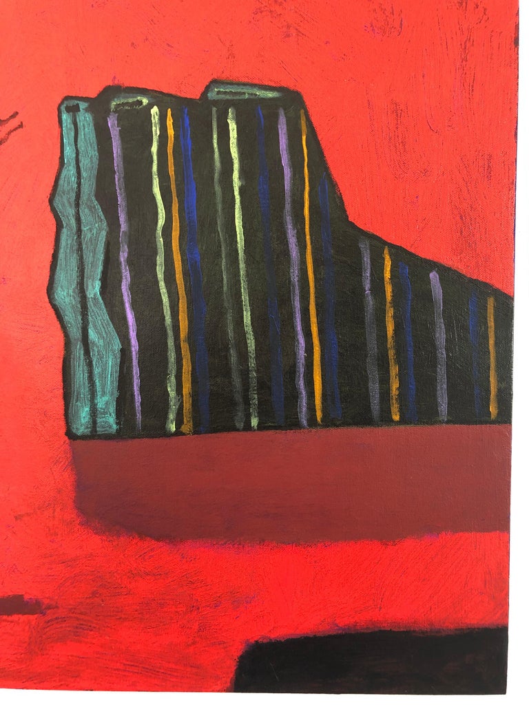 James Strombotne "Red Sea” Acrylic on Canvas Painting For Sale at 1stDibs