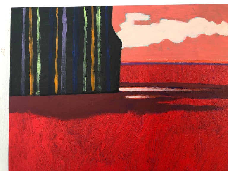 James Strombotne "Red Sea” Acrylic on Canvas Painting For Sale at 1stDibs