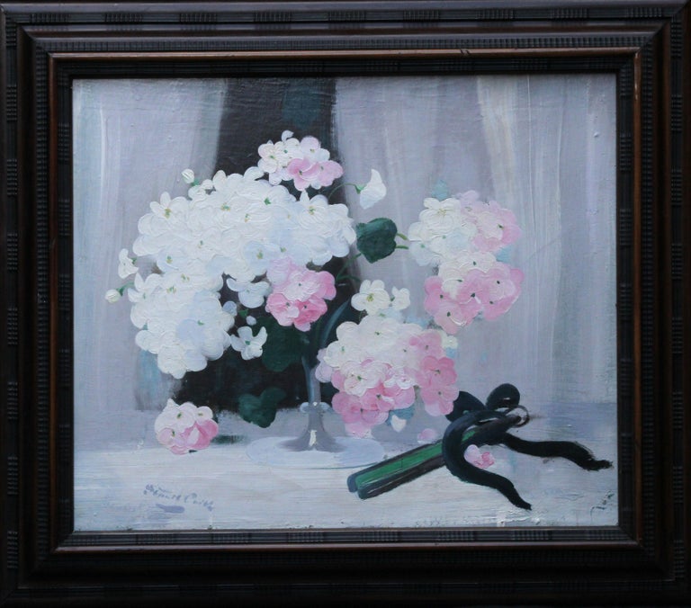James Stuart Park - Hydrangea with Fan - Scottish art 19thC Glasgow Boy ...