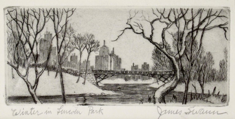 James Swann - Winter in Lincoln Park (Chicago) For Sale at 1stDibs