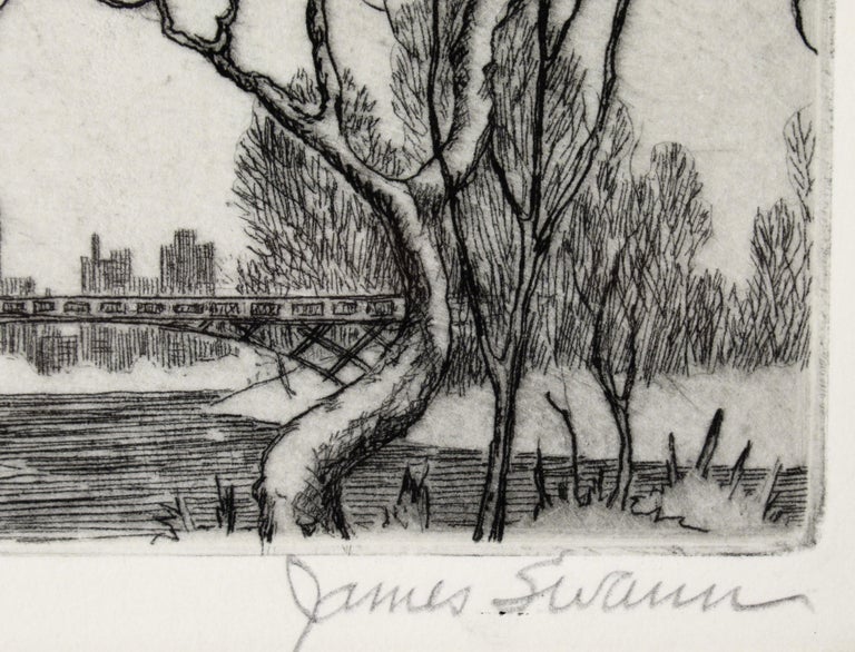 James Swann - Winter in Lincoln Park (Chicago) For Sale at 1stDibs
