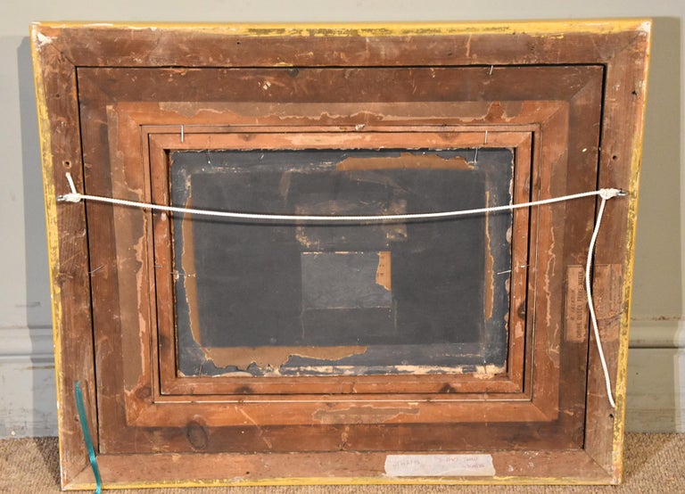 James Thomas Watts - Oil Painting by James Thomas Watts "A Busy Thames ...