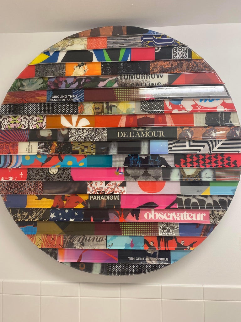 James Verbicky - Mindstream 46 / Colorful Mixed Media Collage / Resin ...