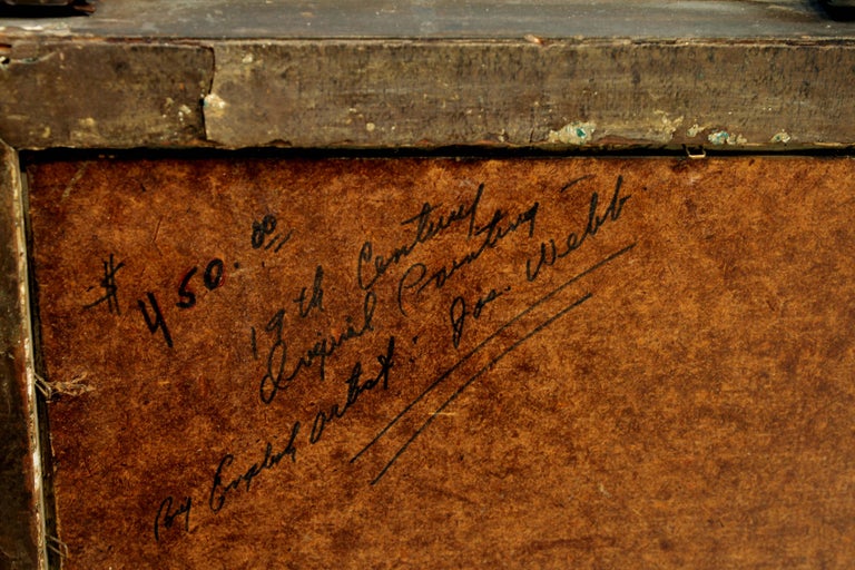 James Webb 19th Century Oil Painting on Board Ship at Sea Framed For ...