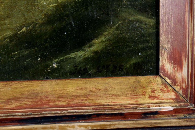 James Webb 19th Century Oil Painting on Board Ship at Sea Framed For ...