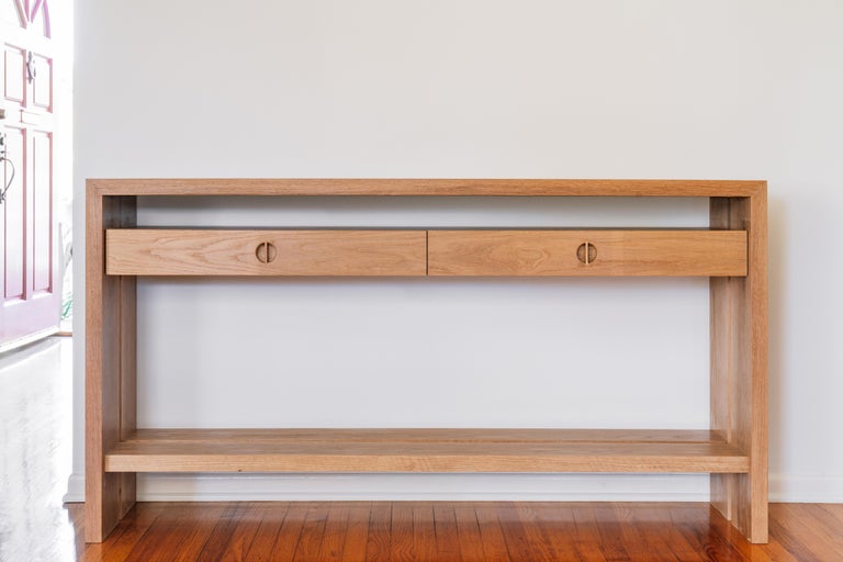Jameson Console Table, Solid Oak and Walnut by Lynnea Jean For Sale at ...
