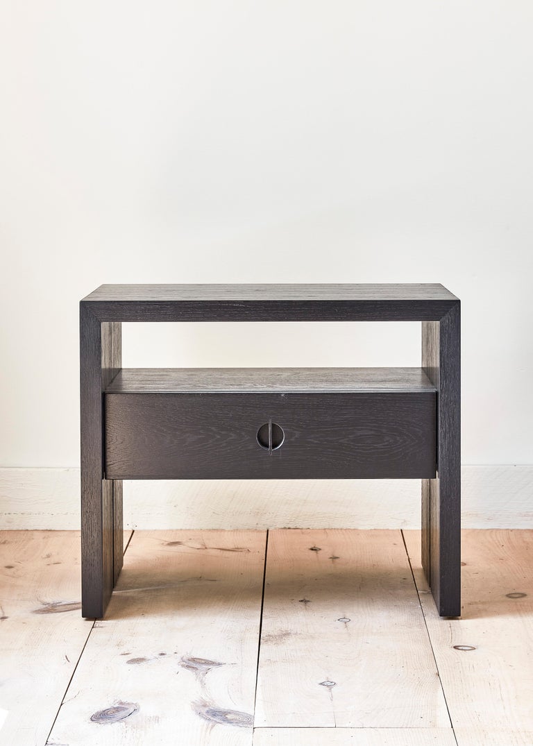 Jameson Nightstand, Solid ebonized oak by Lynnea Jean, In-stock For ...