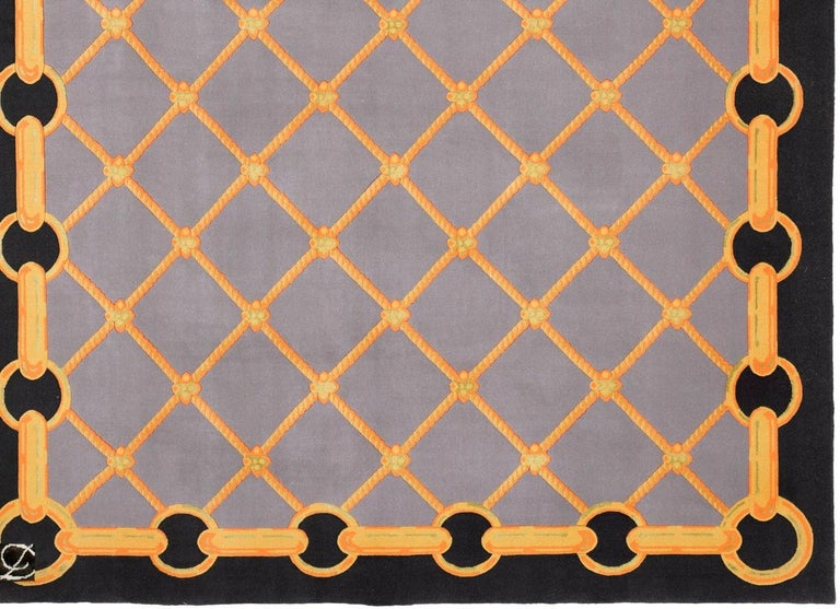 Jamie Drake, 'Chain and Rope, Gray' Rug For Sale at 1stDibs