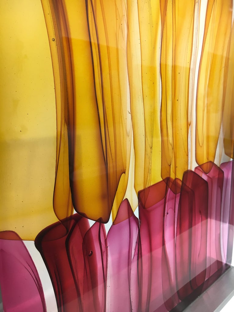 Jamie Harris - "Layered Infusion Block in Reds and Golds", Blown, Cast ...