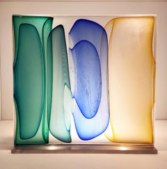 Jamie Harris - "Threaded Infusion Block in Greens, Blues and Gold ...