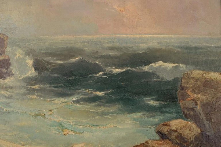Jan B. Pospisil, Oil on Canvas, Coastal Motif, Mid-20th C For Sale at ...
