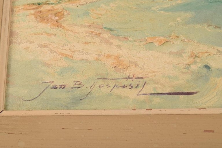 Jan B. Pospisil, Oil on Canvas, Coastal Motif, Mid-20th C For Sale at ...