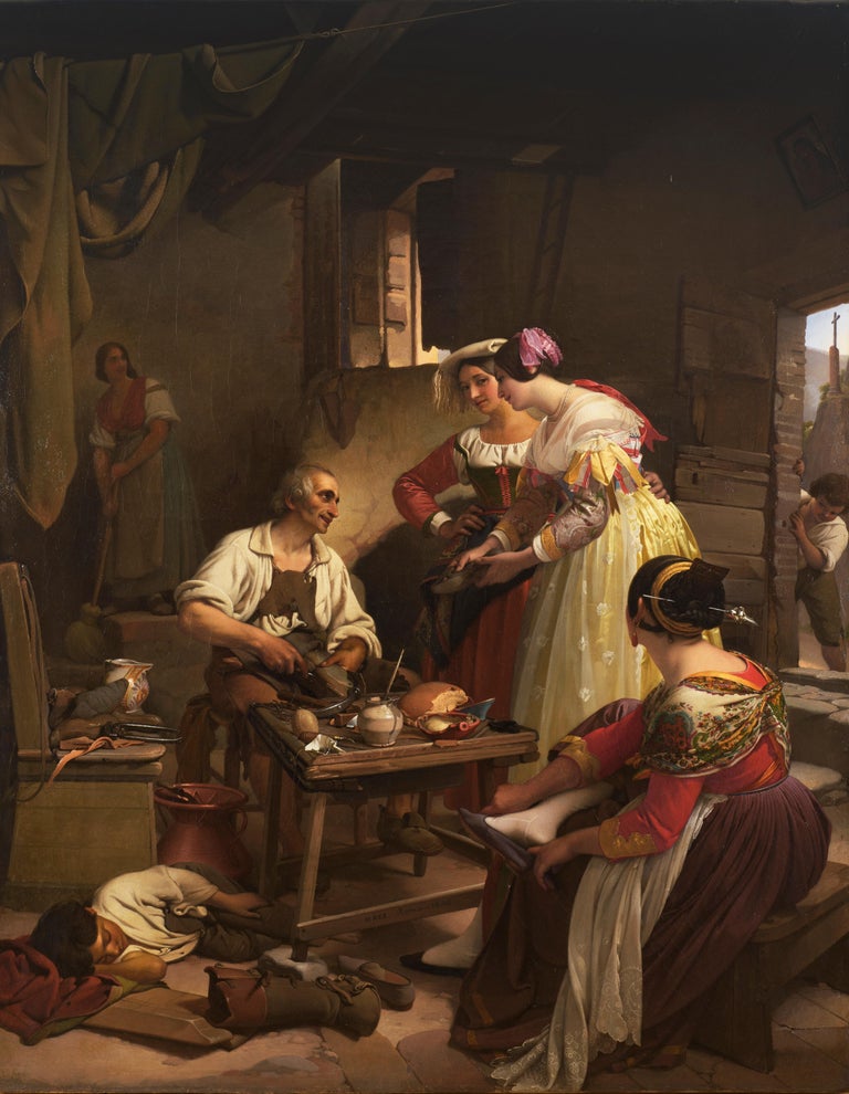Jan Baptist Lodewyck Maes-Canini - The shoemaker’s shop For Sale at 1stDibs
