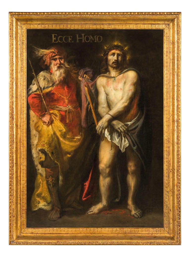 Old Master Flemish Oil on Canvas Baroque Painting Jesus Christ Ecce ...