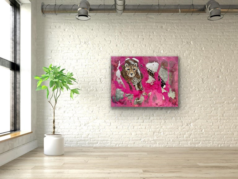 Jan Coutts - Flamingo Cheetah - Jan Coutts, Pink, African, Animal ...