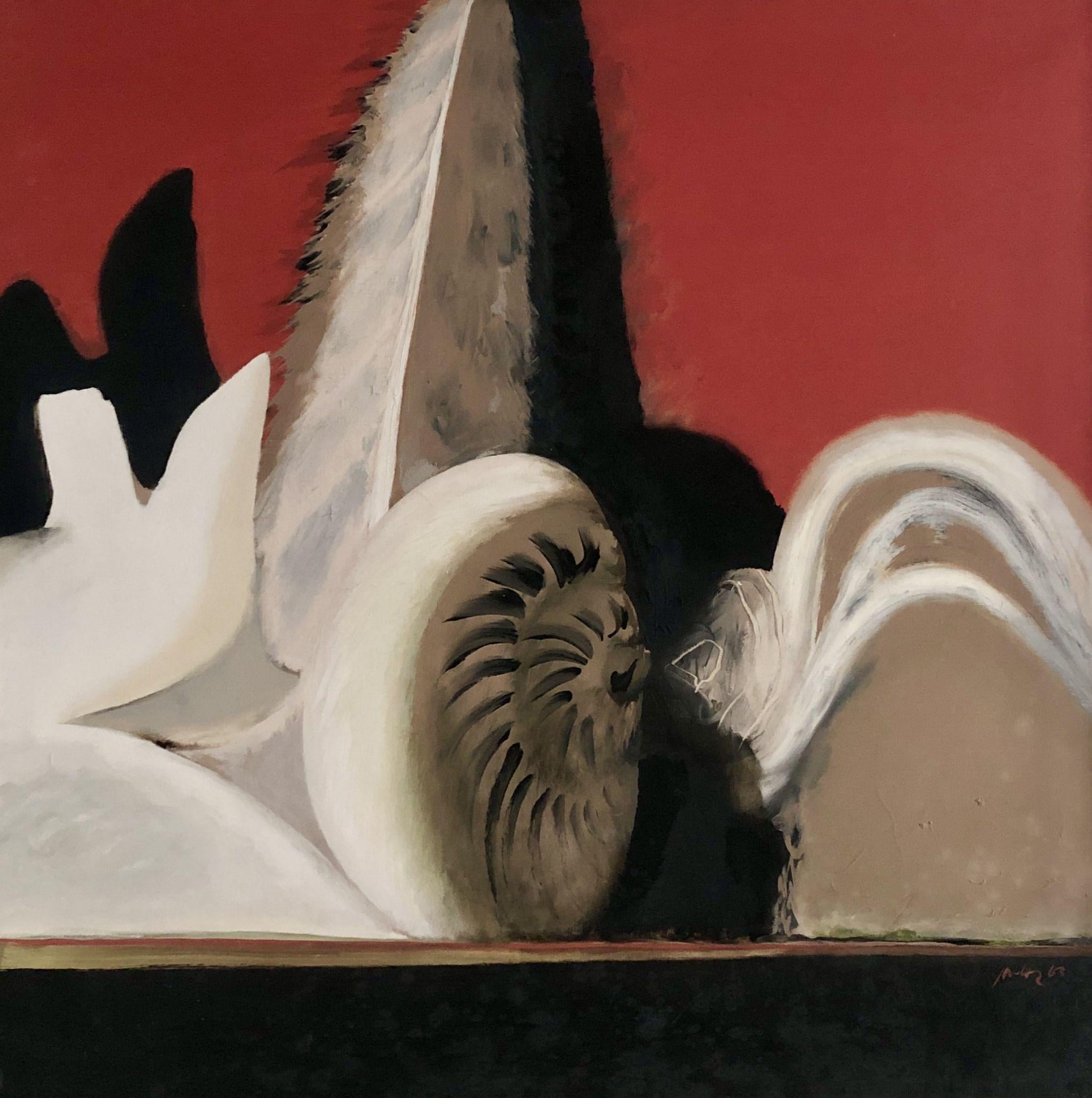 Henry Botkin - [Abstraction in Red and Green] For Sale at 1stDibs