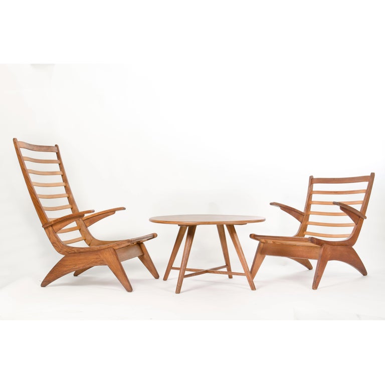 Jan Den Drijver, Dutch Modernism Easy Chairs, the Hague, 1940s For Sale ...