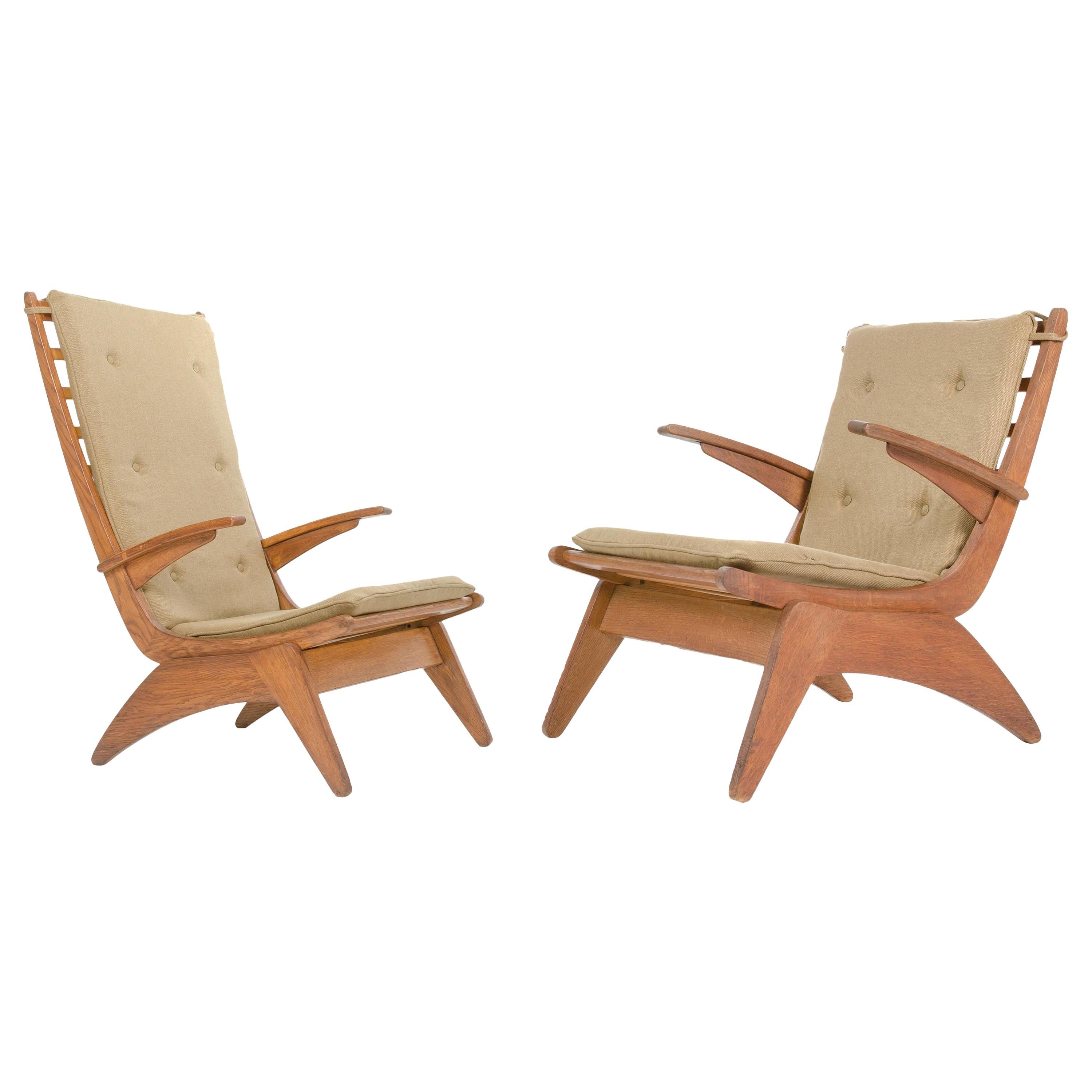 Jan Den Drijver, Dutch Modernism Easy Chairs, the Hague, 1940s For Sale ...