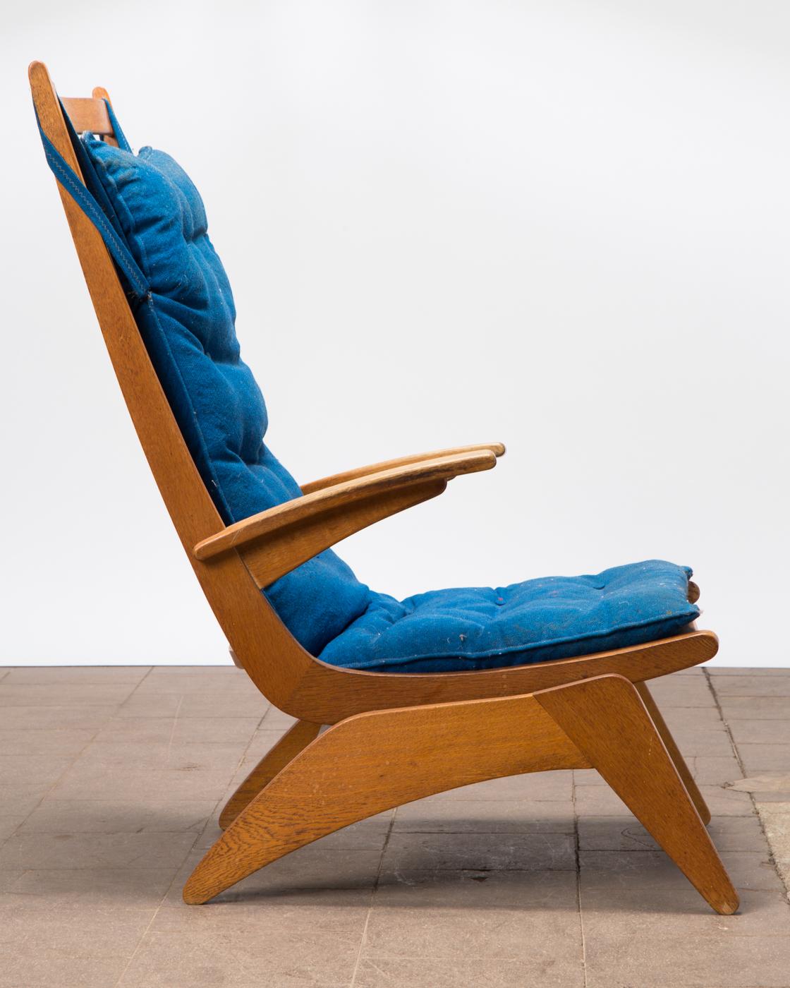 Jan Den Drijver High Back Lounge Chair, De Stijl, Netherlands, 1950s at ...