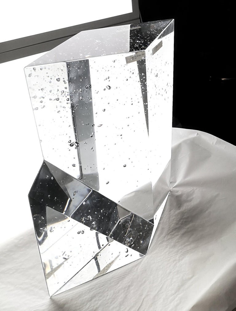 Jan Exnar, Czech Crystal Monolith with Undercut Step, 1998 at 1stDibs