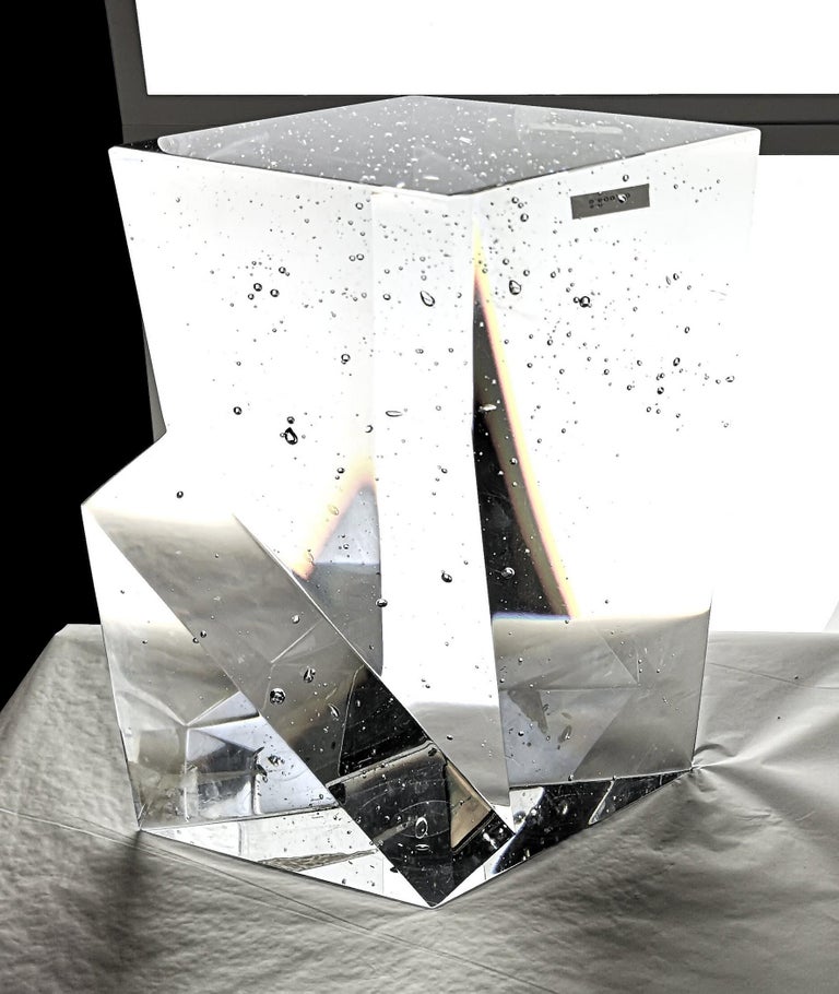 Jan Exnar, Czech Crystal Monolith with Undercut Step, 1998 at 1stDibs