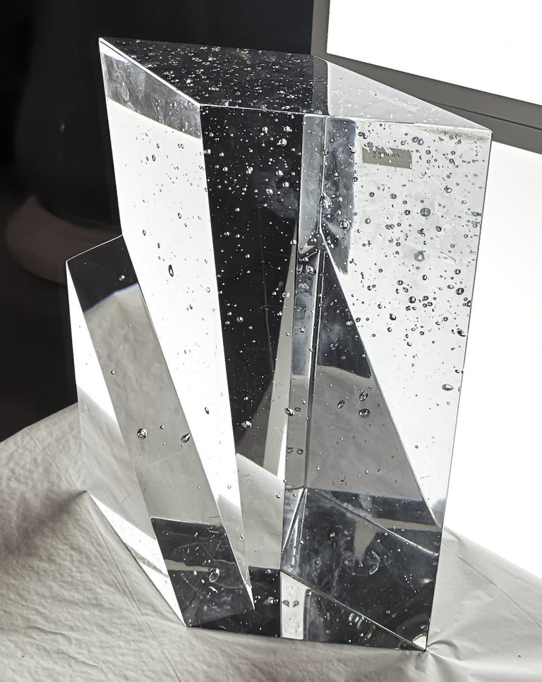 Jan Exnar, Czech Crystal Monolith with Undercut Step, 1998 at 1stDibs
