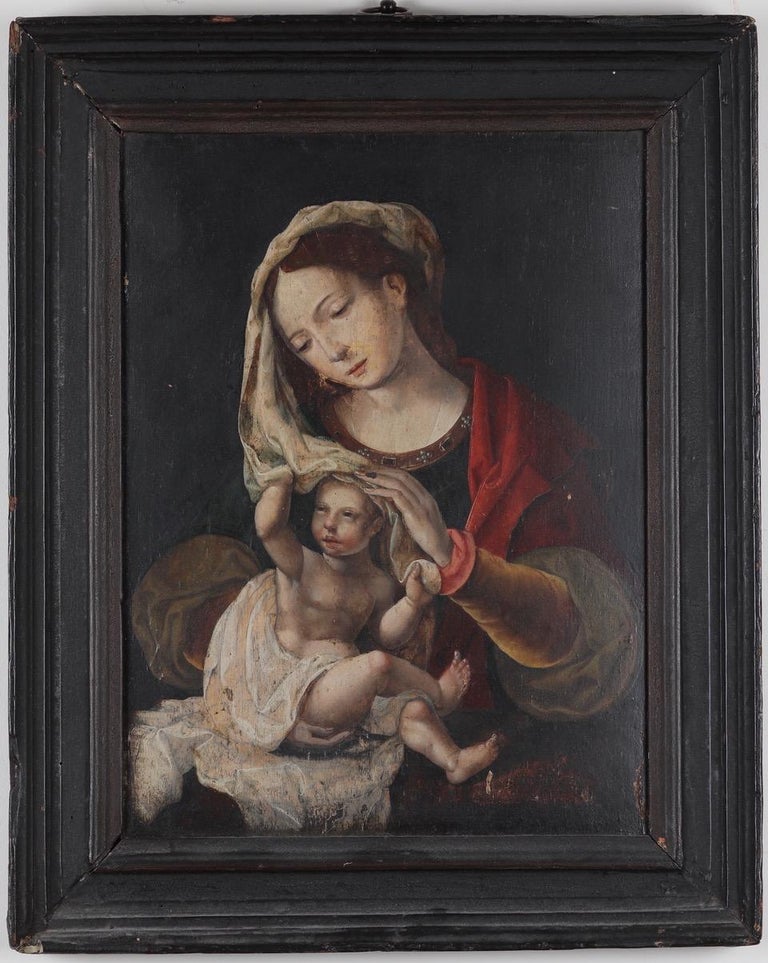 Circle of Jan Gossaert ('Mabuse) 16th Century oil on panel. in an early frame For Sale at 1stDibs