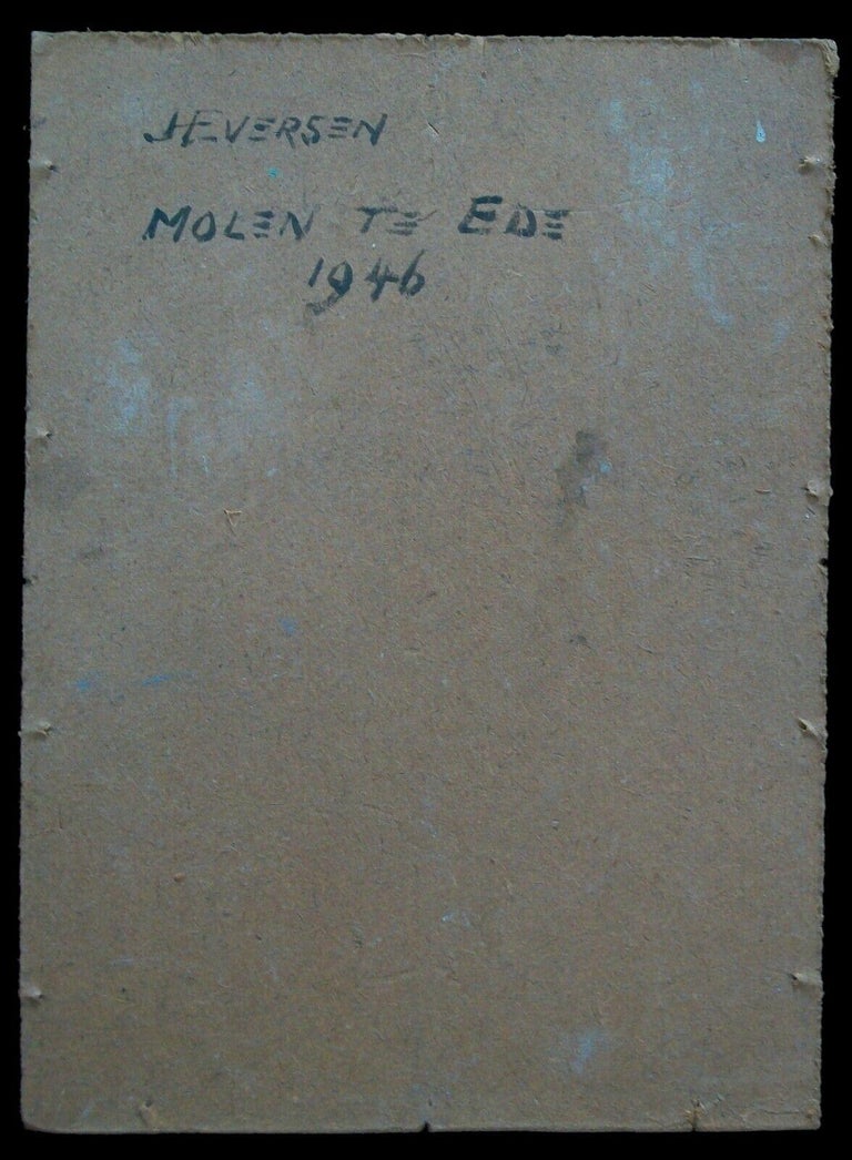 Jan Hendrik Eversen, 'Molen Te Ede', Oil Painting on Panel, Holland, C ...