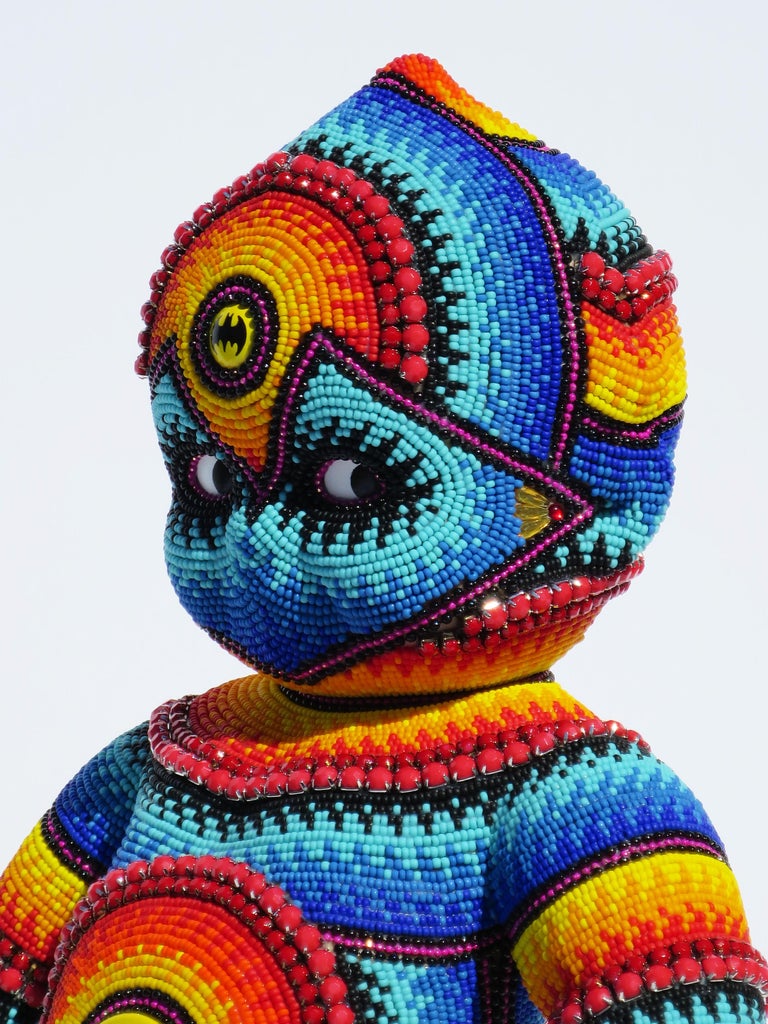 Jan Huling - Batfan, Contemporary Mixed Media Sculpture with Glass ...