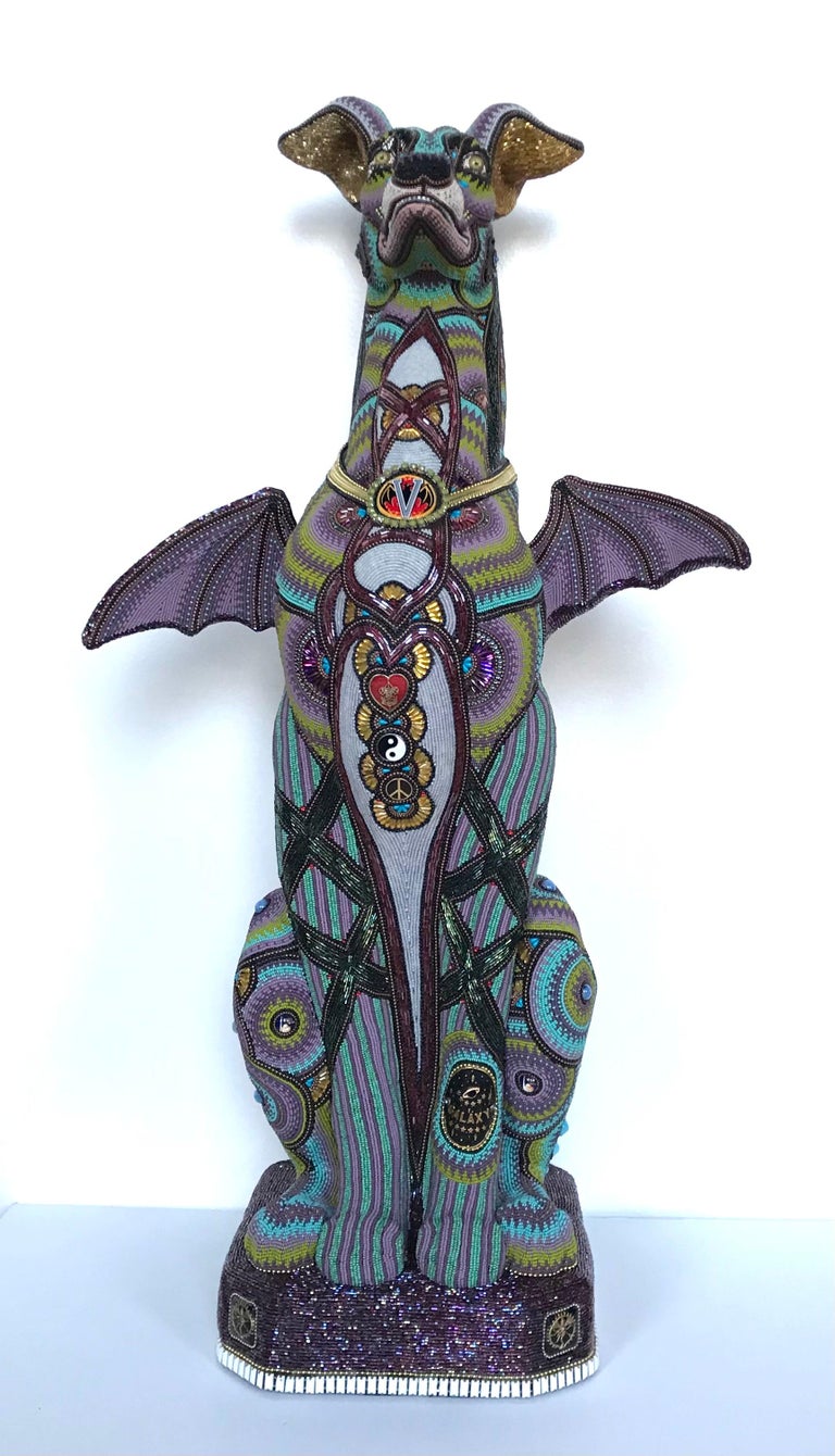 Jan Huling - "Bowie", Contemporary, Mixed Media, Beaded, Sculpture ...