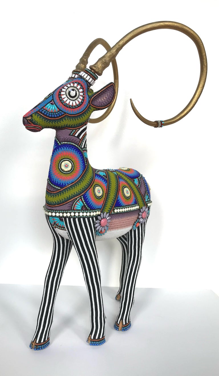 Jan Huling - "Calliope", Contemporary, Mixed Media, Beaded, Sculpture ...