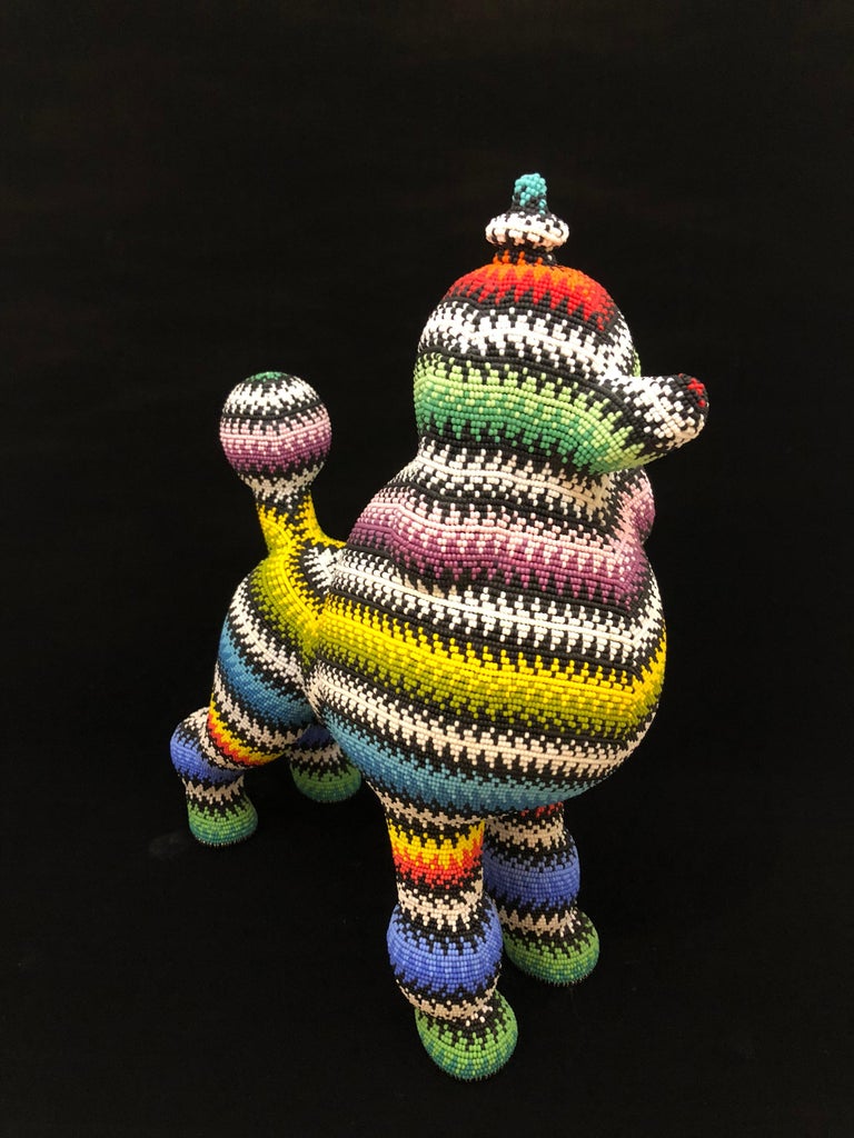 Jan Huling - Poodle Form Covered in Glass Czech Seed Beads For Sale at ...