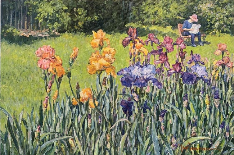 Jan Pawlowski - Field of Irises For Sale at 1stDibs
