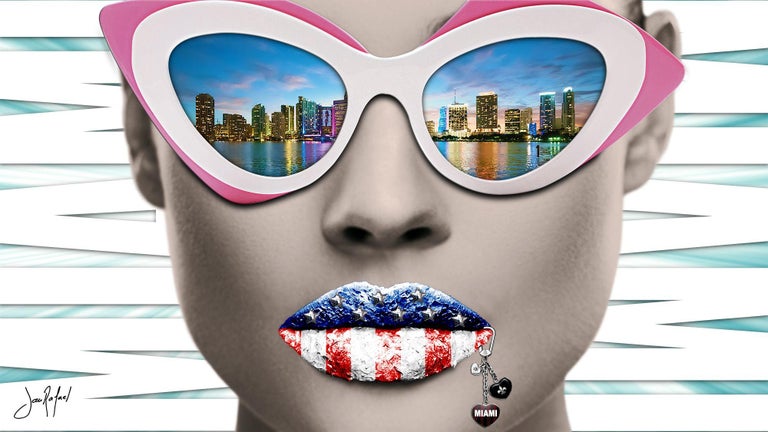 Jan Rafael – Miami Muse, Digital auf Glas im Angebot bei 1stDibs