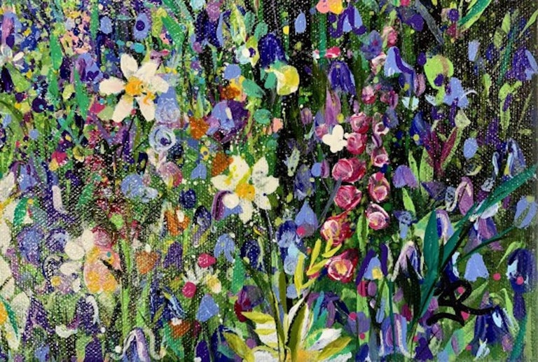 Jan Rogers - Colourful Woodland With Bluebells, Jan Rogers, Original ...