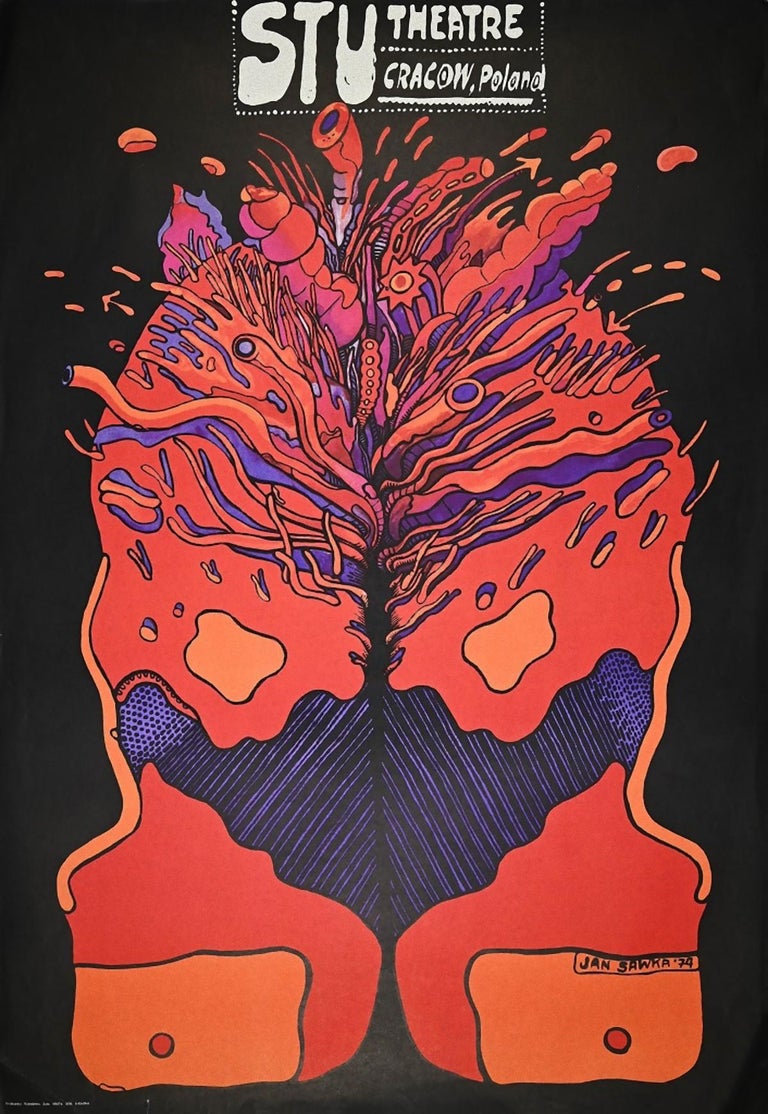 STU theater - Offset Print by Jan Sawka - 1974 For Sale at 1stDibs
