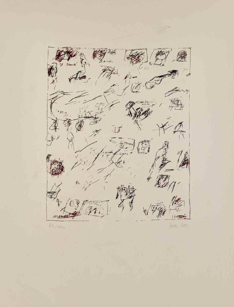 Jan Voss - Untitled - Lithograph by Jan Voss - 1970s For Sale at 1stDibs