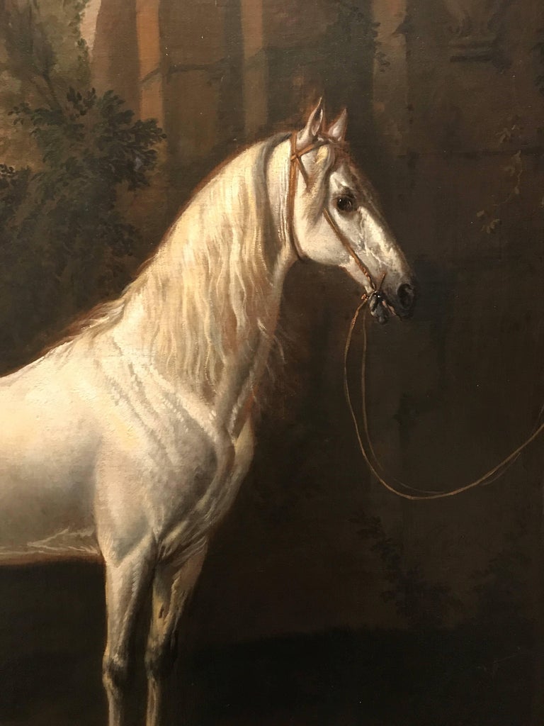 Jan Wyck - 17th Century Oil Painting of Magnificent Horse 'The Grey ...