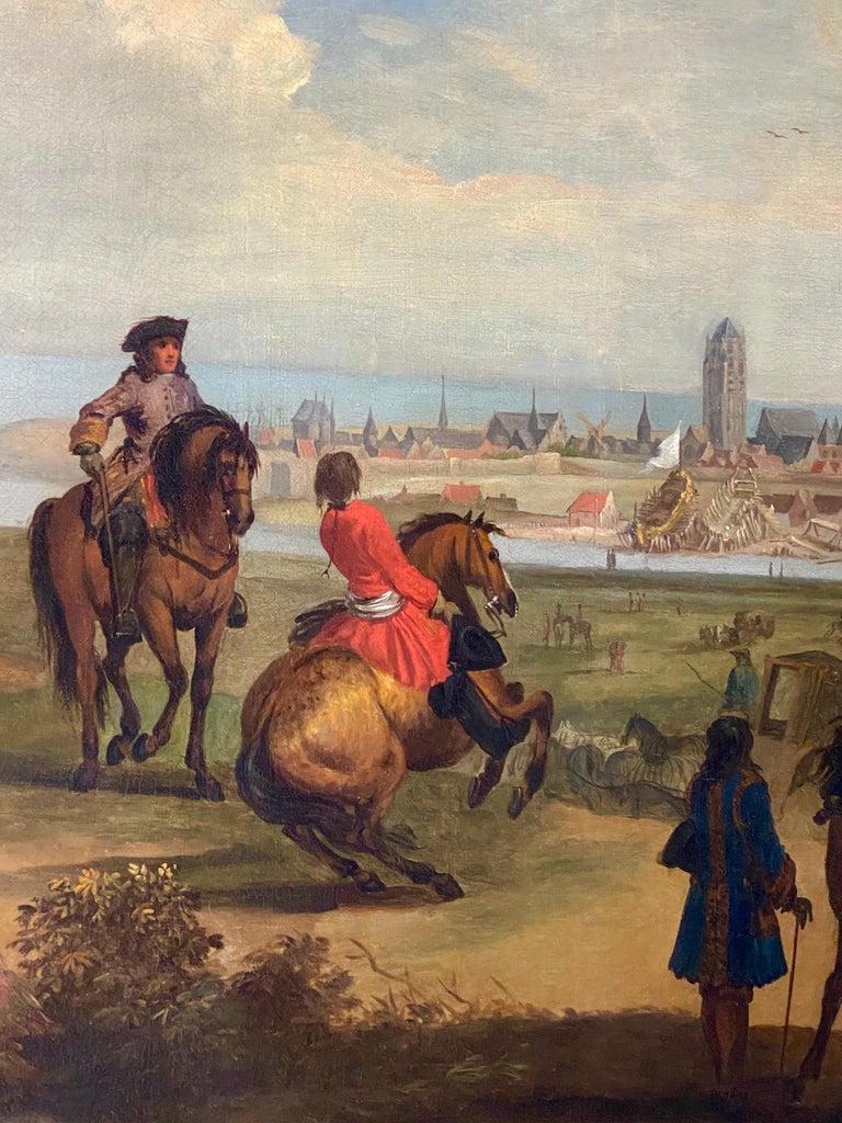 Early 18th Century Equestrian Oil For Sale at 1stDibs