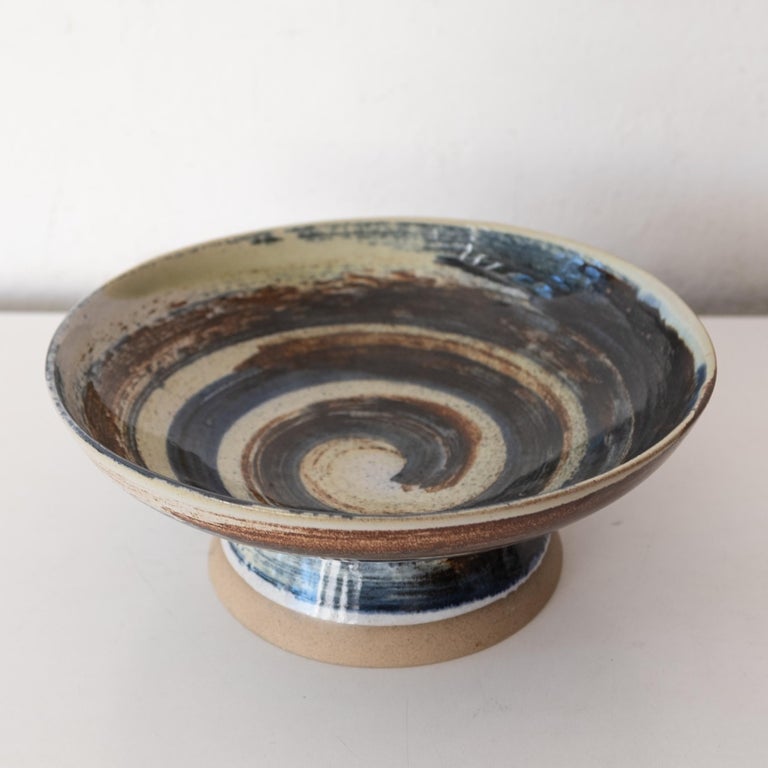 Jane and Gordon Martz Ceramic Chalice Fruit Bowl For Sale at 1stDibs