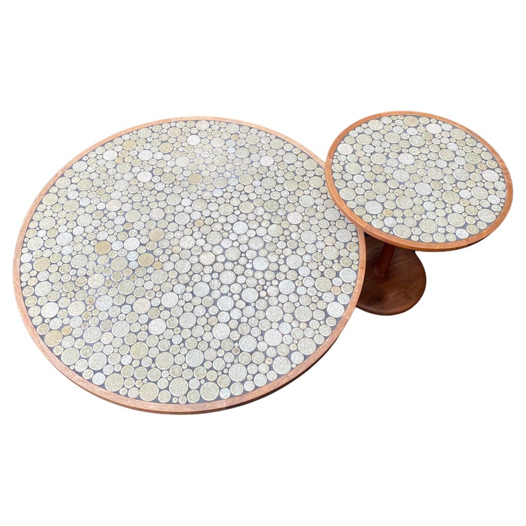 Jane and Gordon Martz for Marshall Studios Round Tile Coffee and Side ...