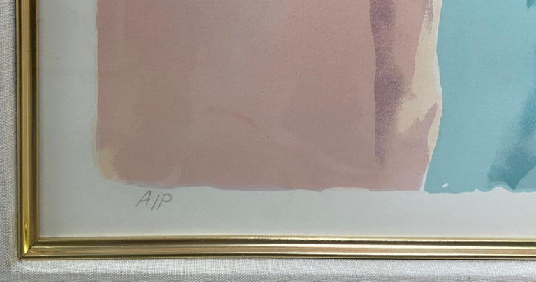 Jane Bazinet Watercolor Framed Hollywood Regency Style For Sale at 1stDibs