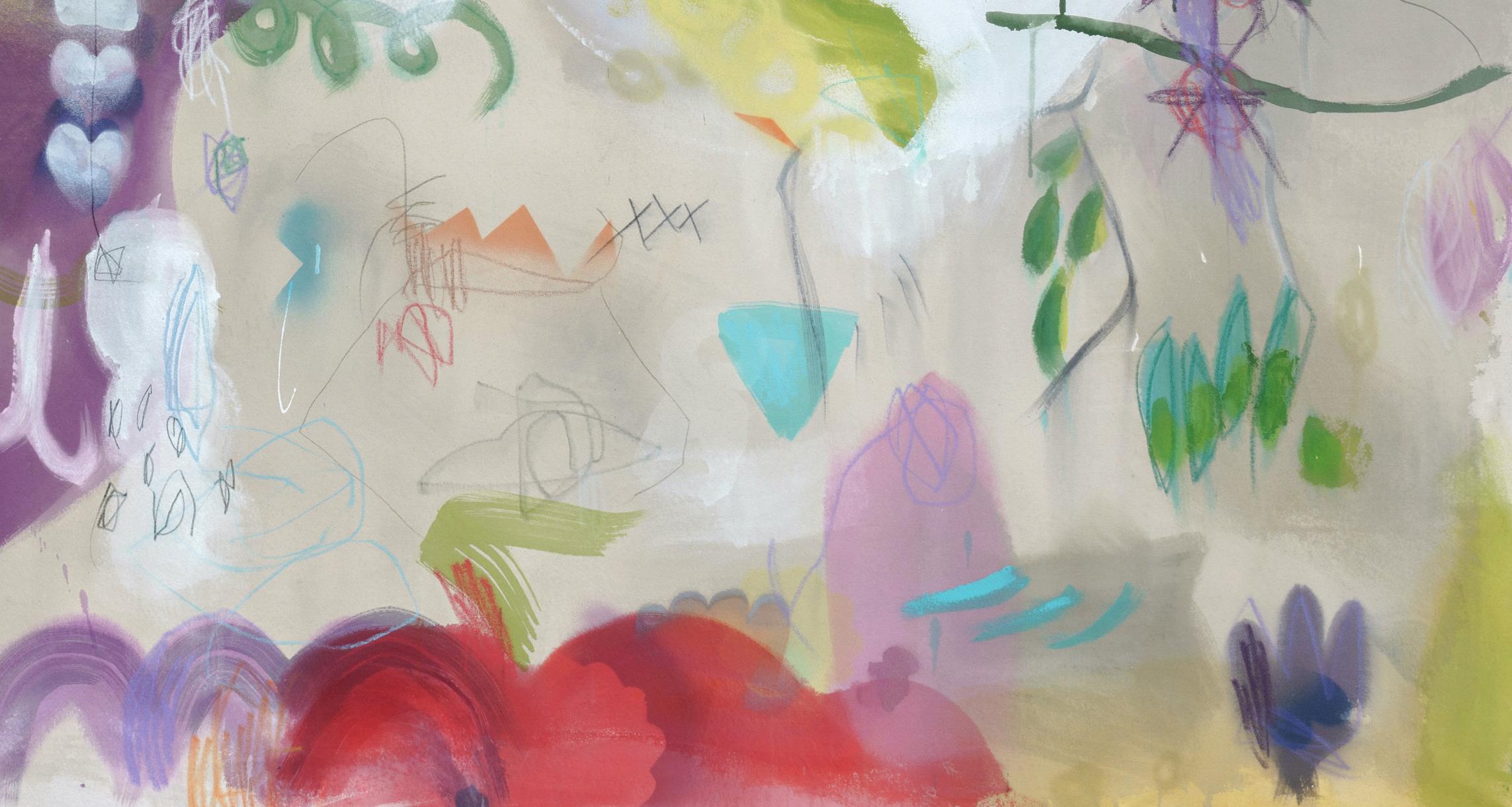 Jane Booth - Abstract_Purple/White_Mixed Media_Gestural_Jane Booth ...